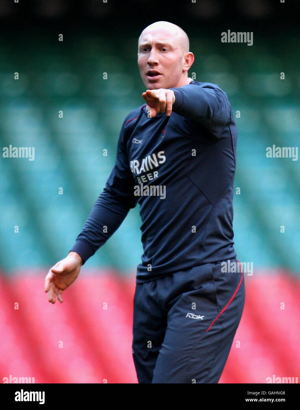 Tom shanklin during the captains run at the millennium stadium hi-res ...