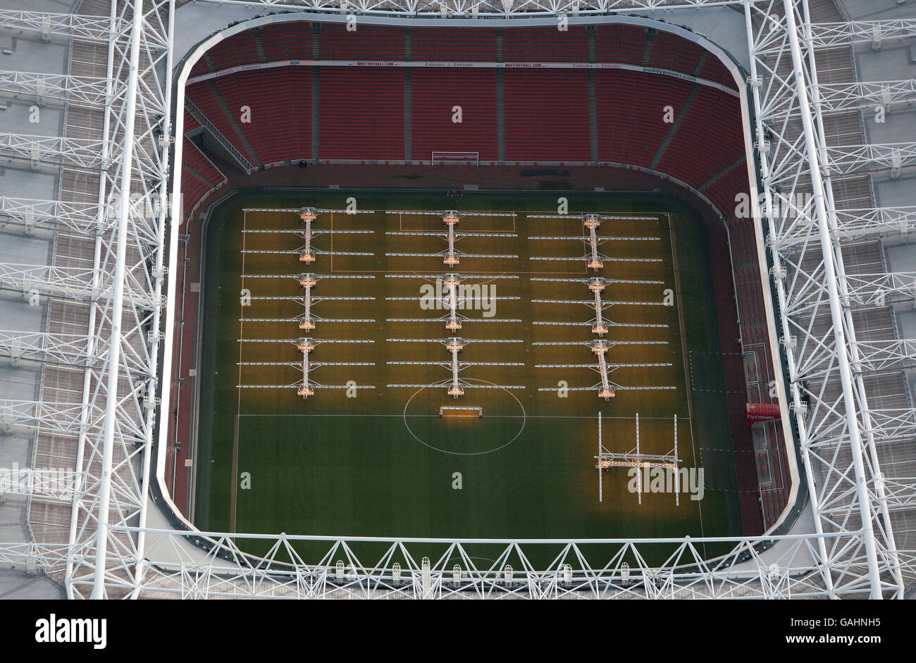 Aerial view of the Emirates Stadium. An aerial view of the Emirates ...