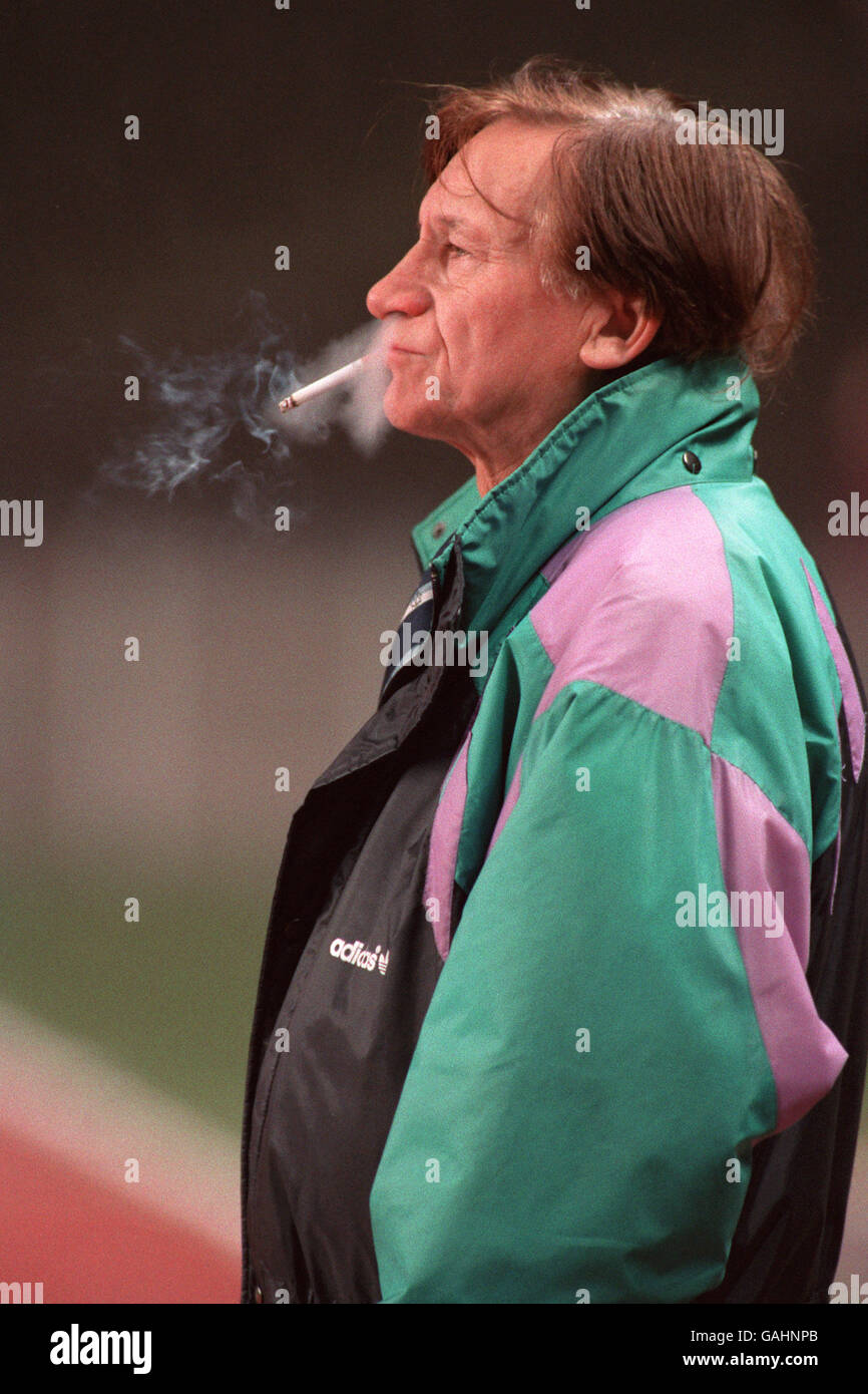 CHAMPIONS LEAGUE SOCCER. RAYMOND GOETHALS, MARSEILLE MANAGER Stock ...