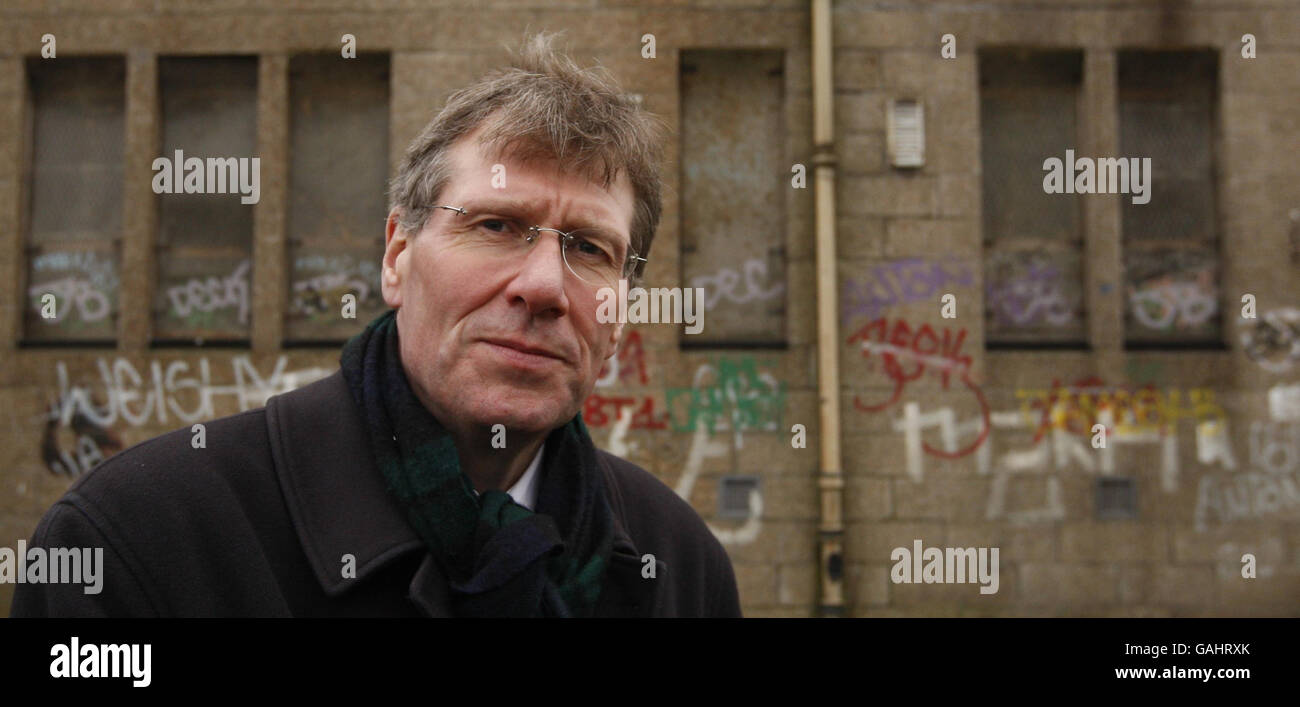 Justice Minister Kenny MacAskill during a visit to Govan in Glasgow to ...
