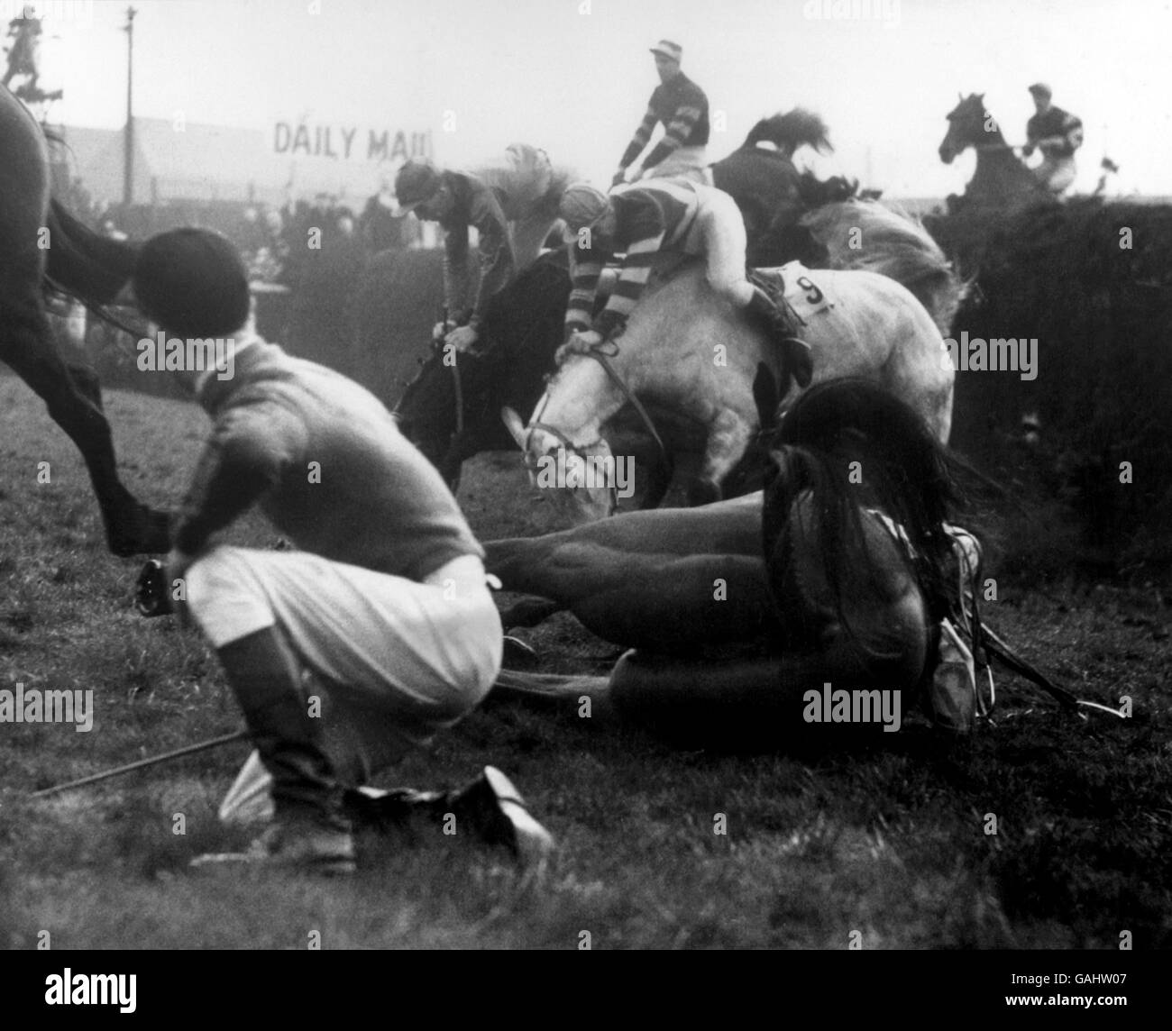 The grand national aintree Black and White Stock Photos & Images - Alamy