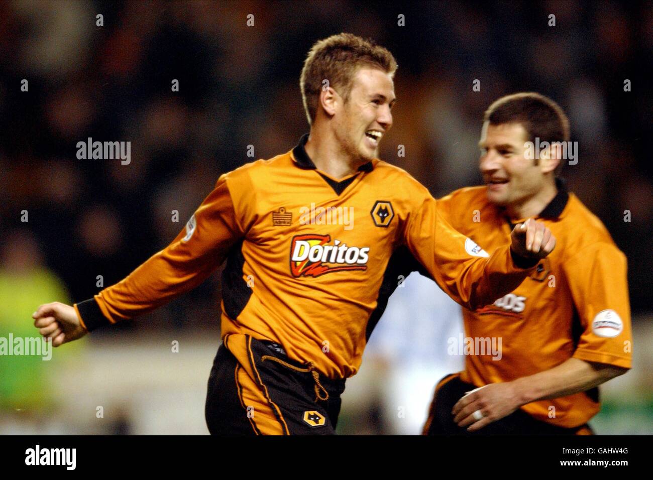 Kenny Miller of Wolves celebrates after scoring to make it 1-1 Stock ...