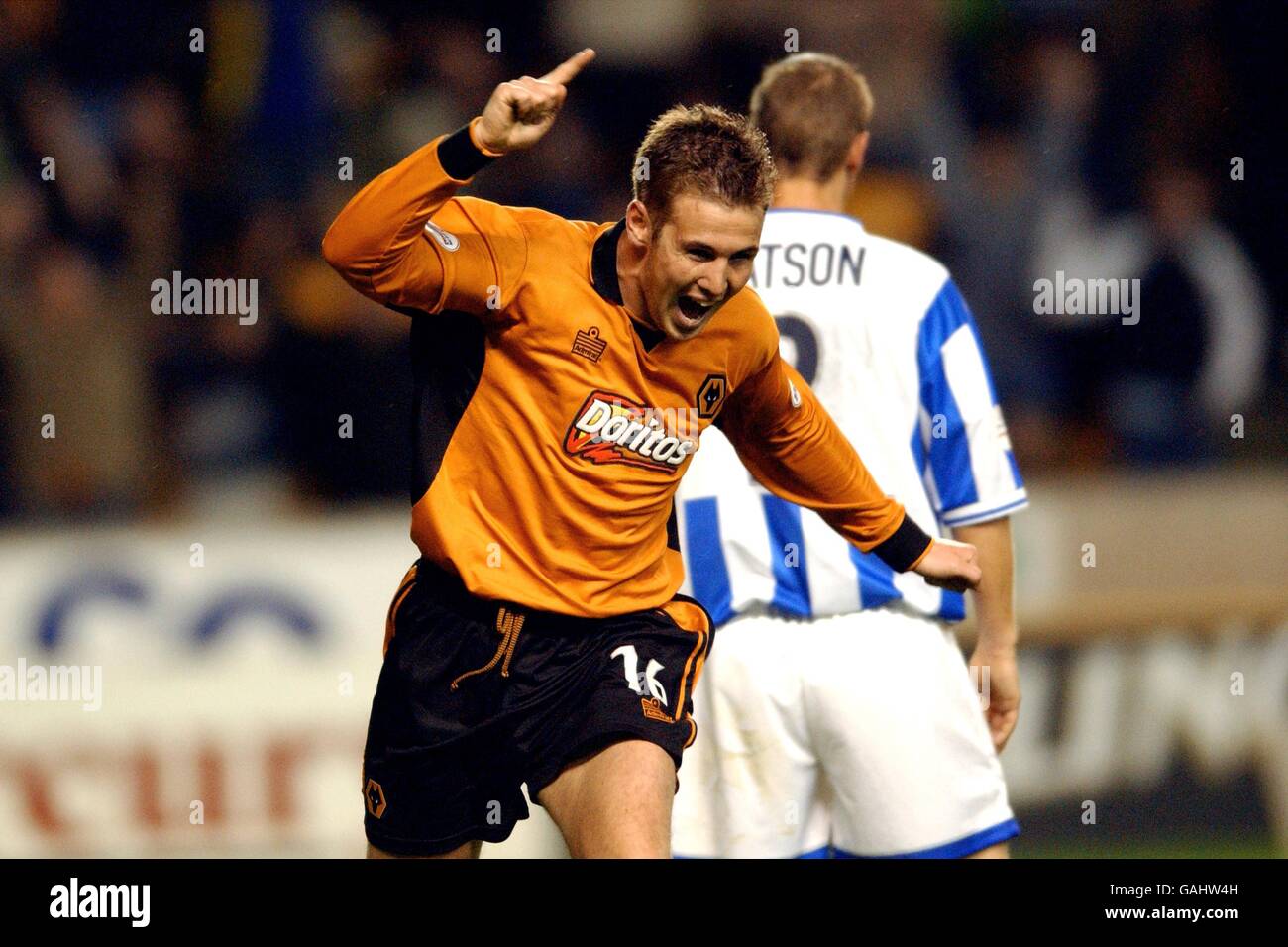 Kenny Miller of Wolves celebrates after scoring to make it 1-1 Stock ...