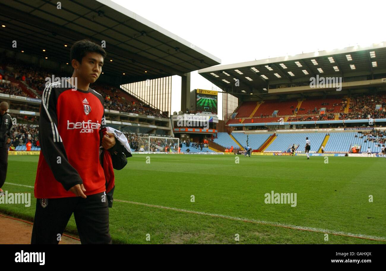 Junichi Inamoto of Fulham walks around Villa Park, home of Aston Villa ...