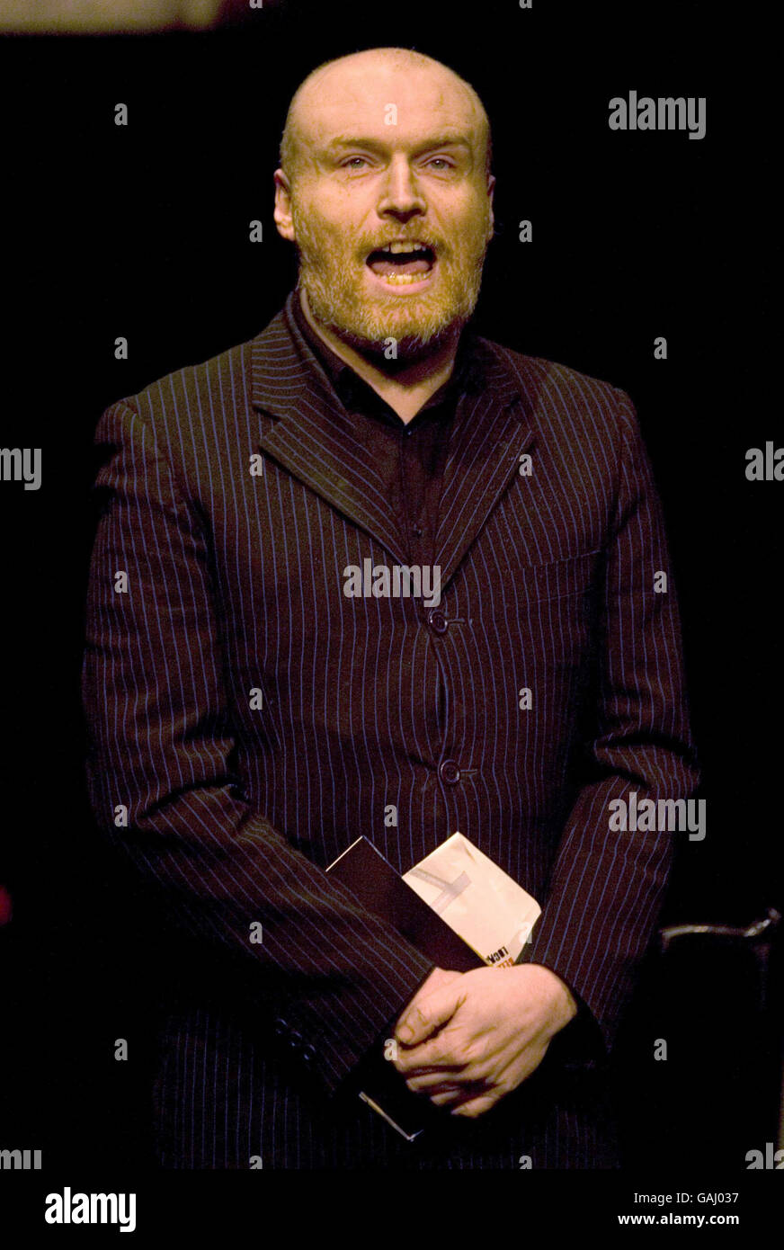 Mark Ravenhill speaks during the Belarus Free Theatre Company ...