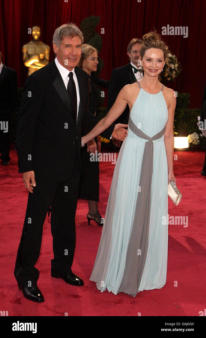 Harrison Ford and Calista Flockhart arrive for the 80th Academy Awards ...