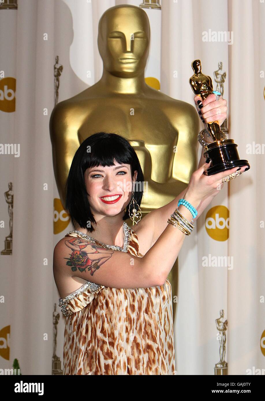 Diablo Cody with the award for Best Original Screenplay received for ...