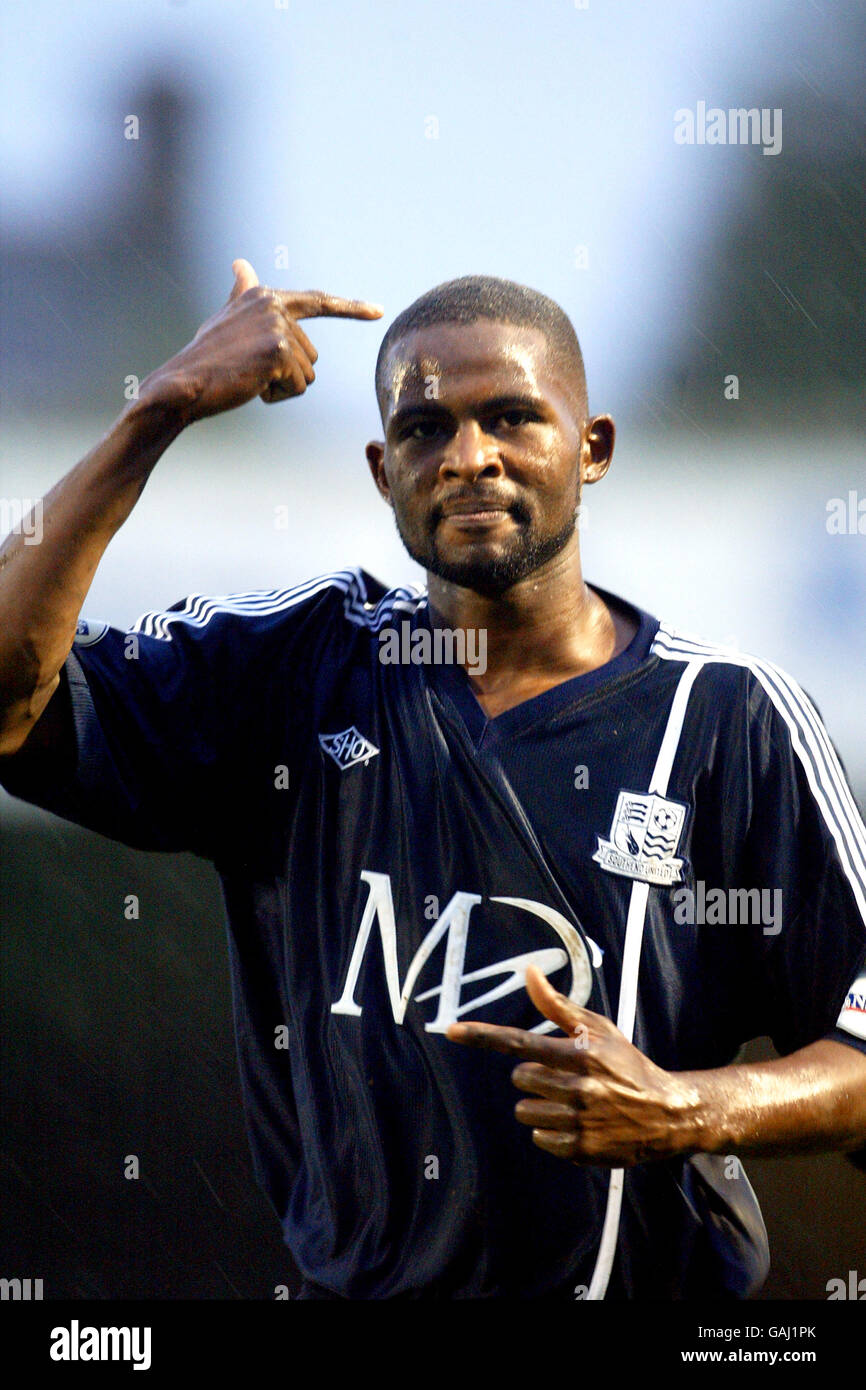 Celebrates scoring with leon cort hi-res stock photography and images ...