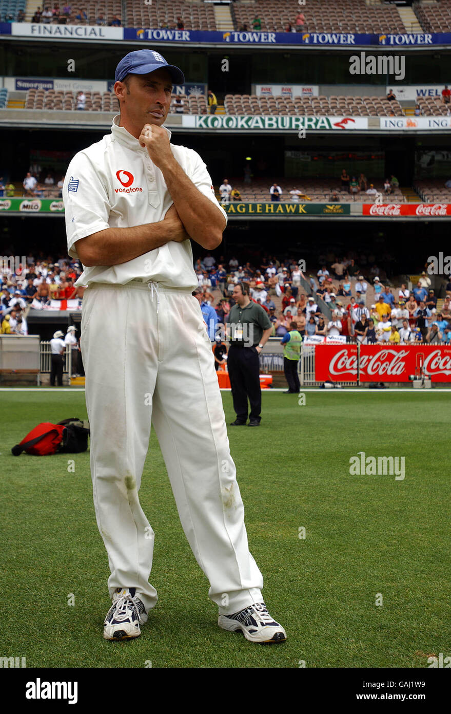 Englands nasser hussain reflects on his sides loss to australia hi-res ...