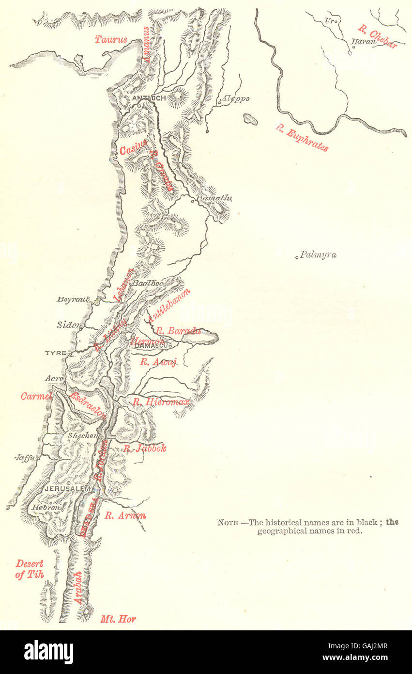 SYRIA: Sketch-Map of Syria, 1883 Stock Photo - Alamy