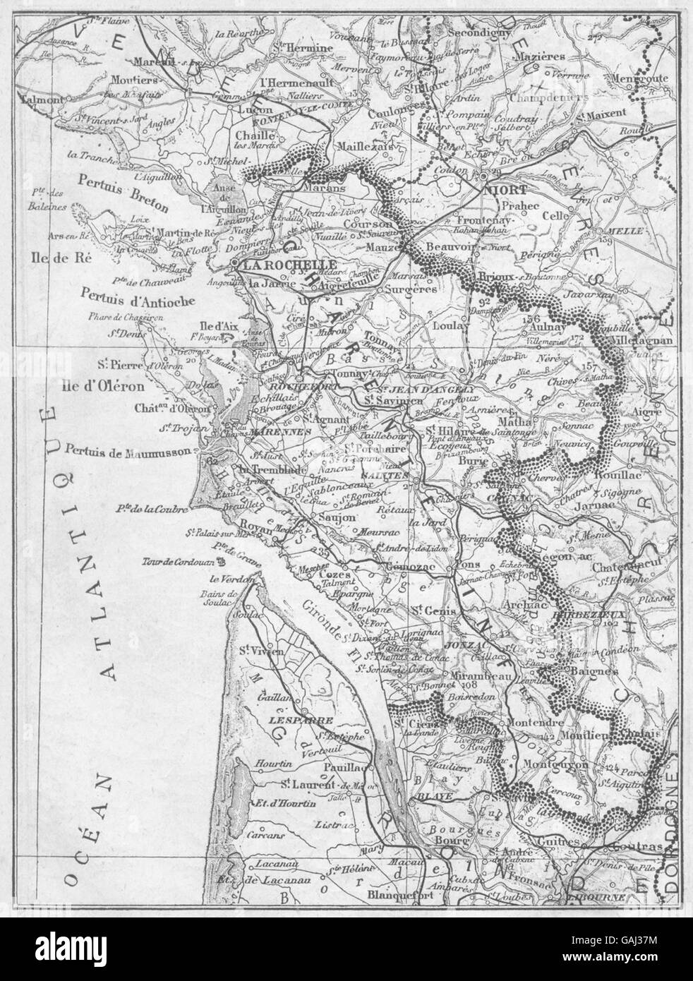 Charente maritime map hi-res stock photography and images - Alamy