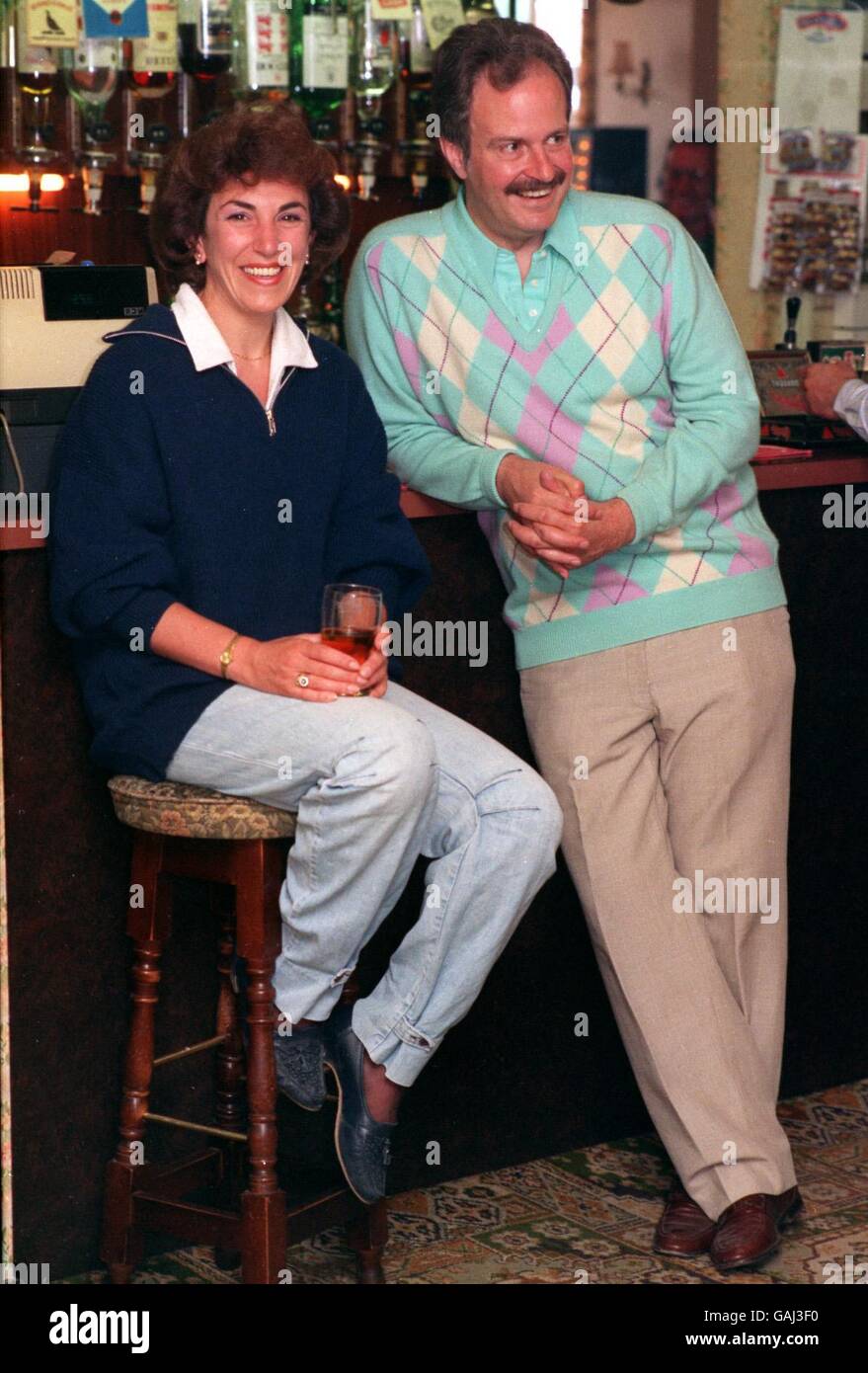Edwina currie and husband ray at a pub in melbourne hi-res stock ...