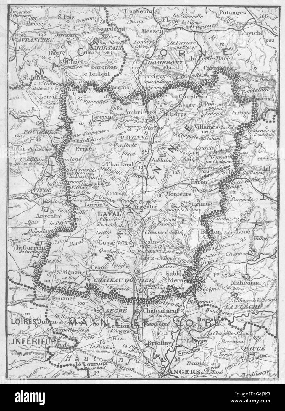 Map mayenne hi-res stock photography and images - Alamy