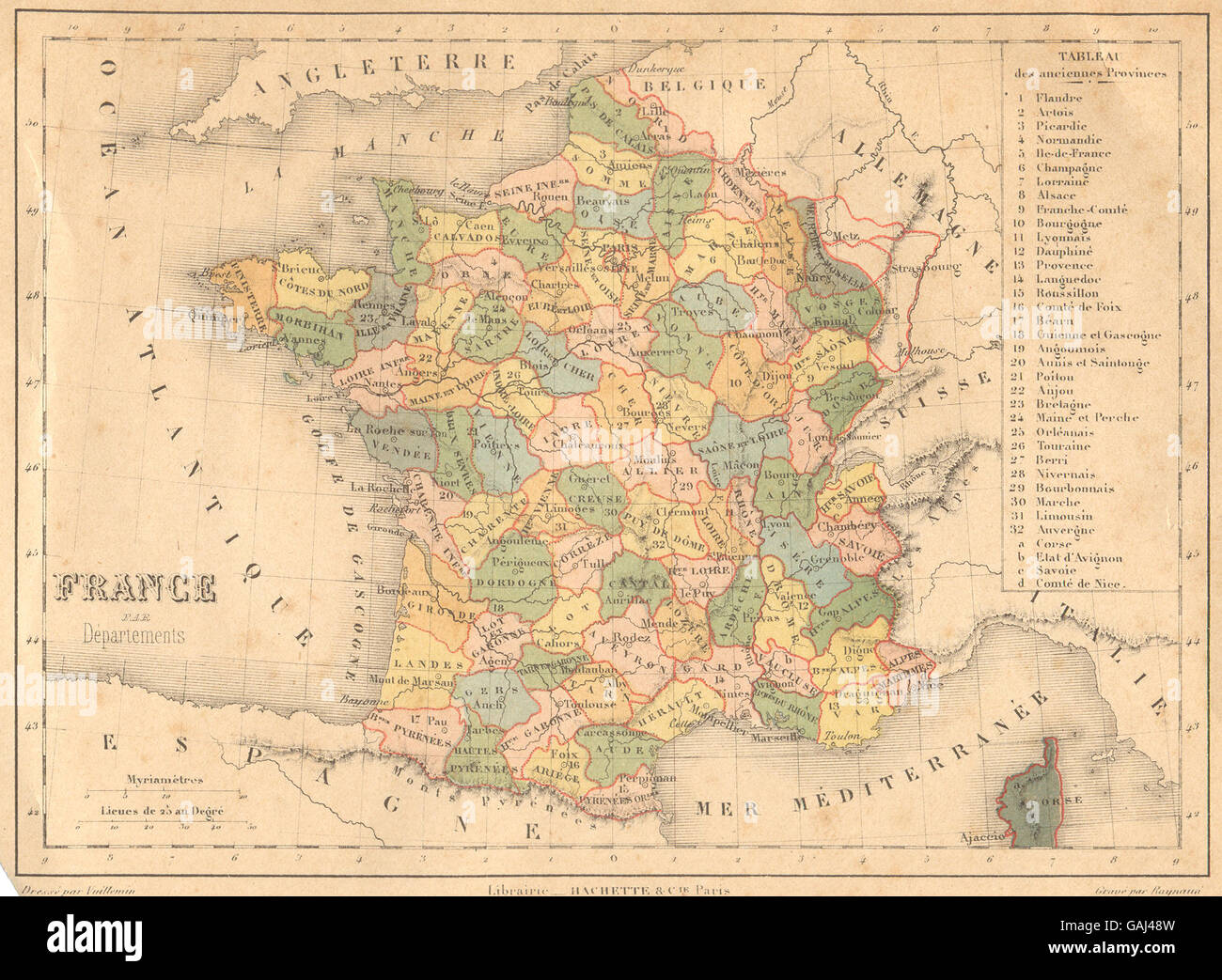Paris vintage map 1878 hi-res stock photography and images - Alamy