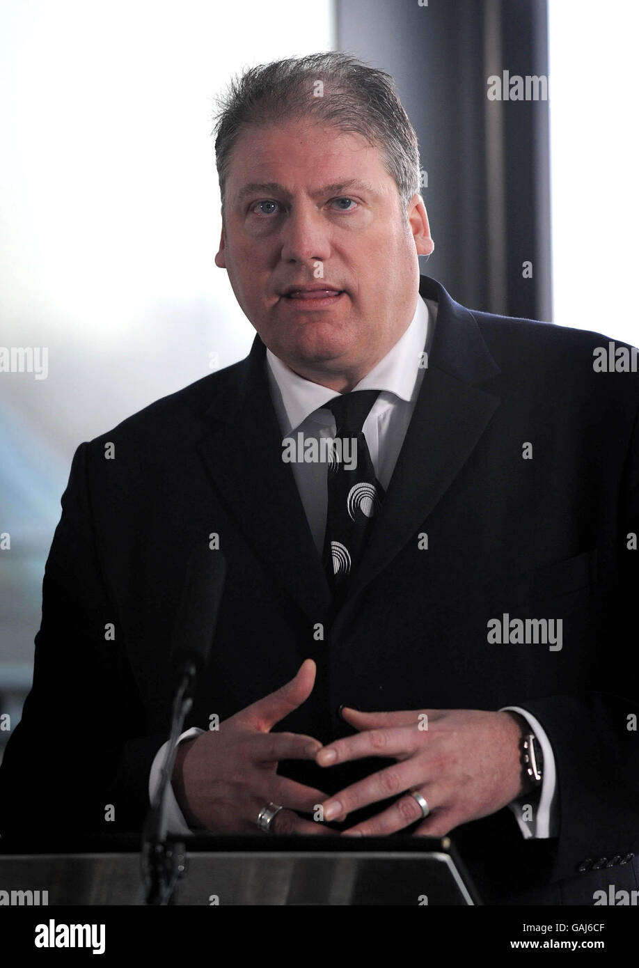Adrian Wooton chief executive of Film London talks at the launch of a ...