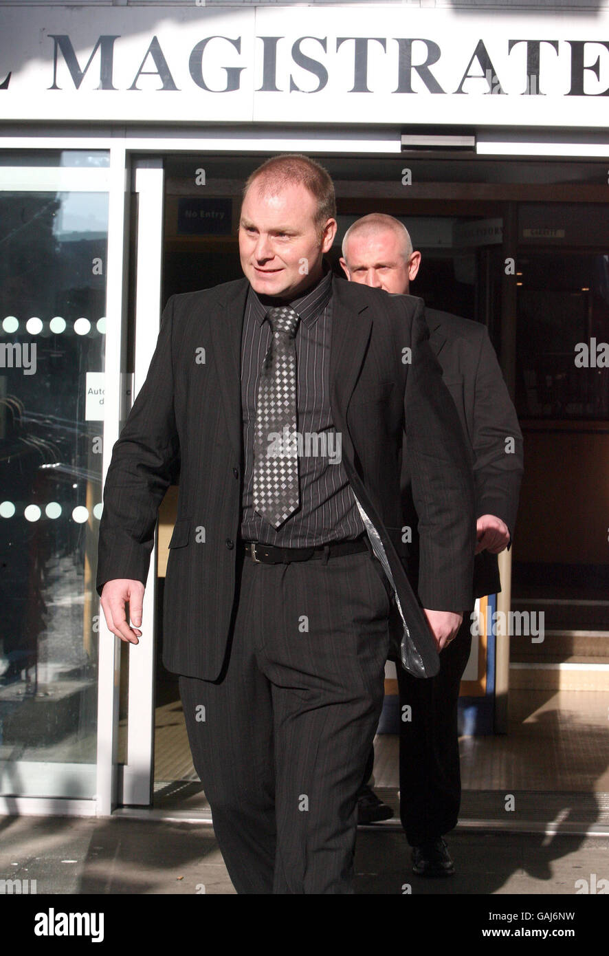 Pc Sean Schofield leaves Liverpool Magistrates Court where he and ...