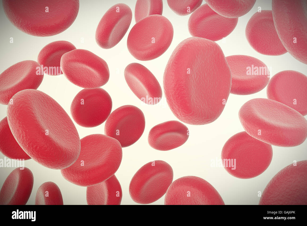 Erythrocytes illustration, scientific and medical background. 3d Stock ...