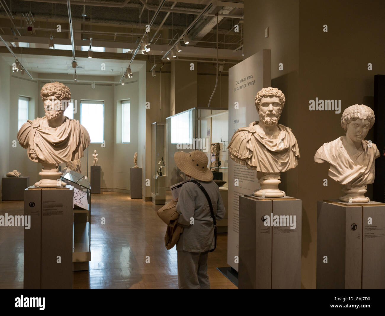 Roman art exhibits in Royal Ontario Museum, Toronto, Canada Stock Photo ...