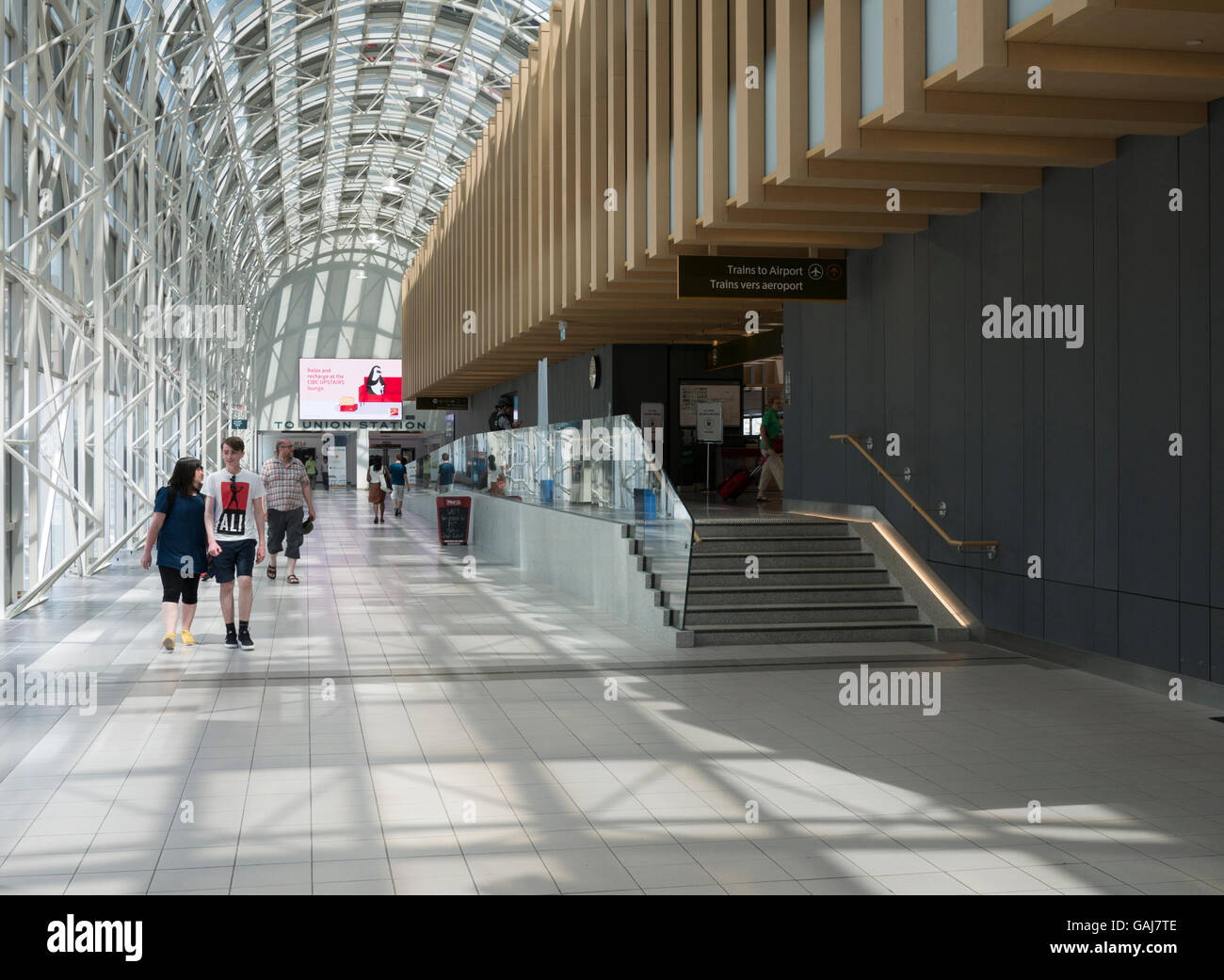 Union Pearson Express Terminal concourse connecting skywalk, Toronto ...