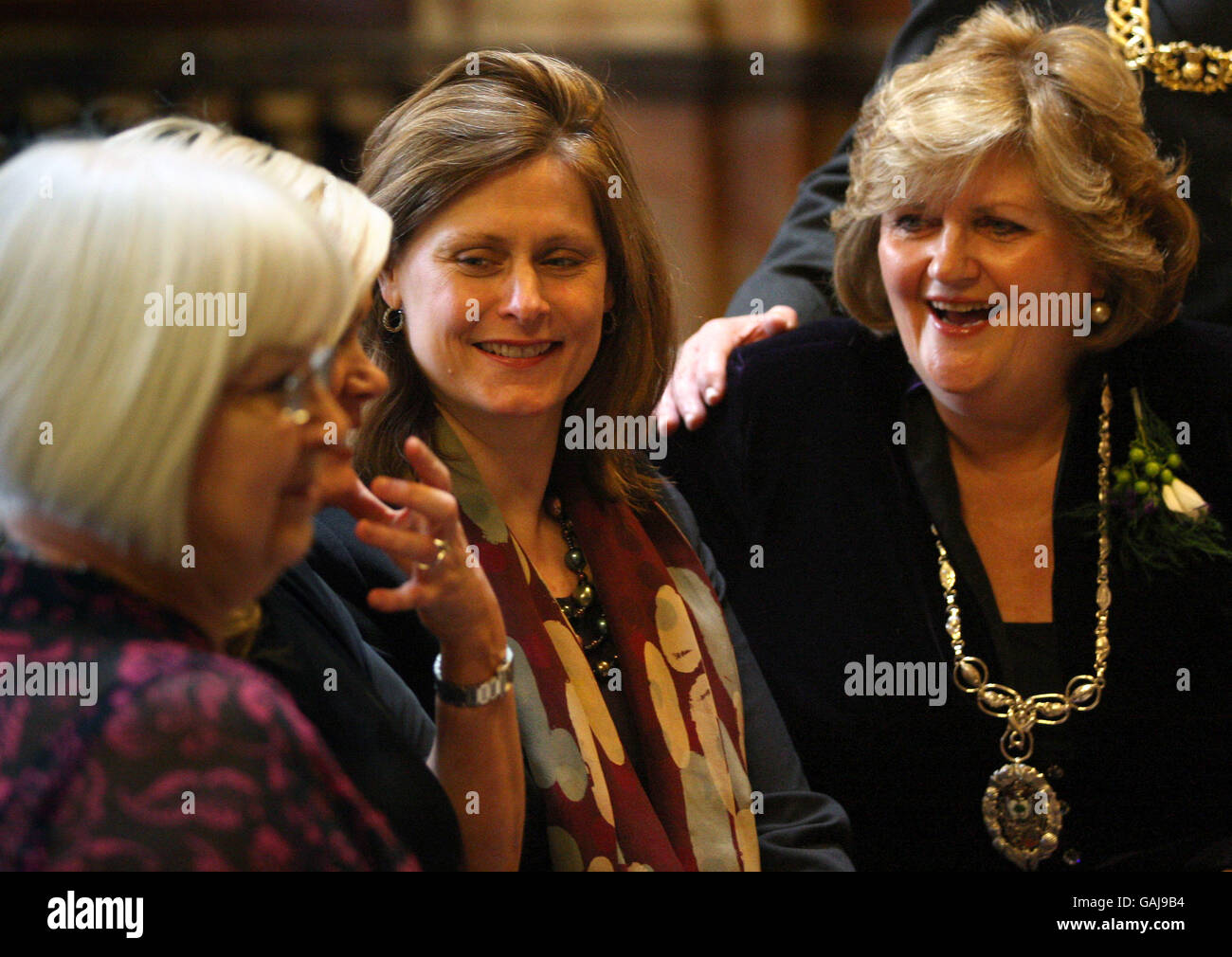 Sarah Brown and Glasgow Lady Provost Sheena Duncan Winter (right) talk ...