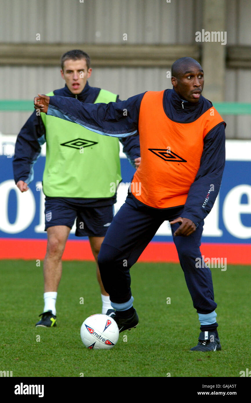 Englands sol campbell during training hi-res stock photography and ...