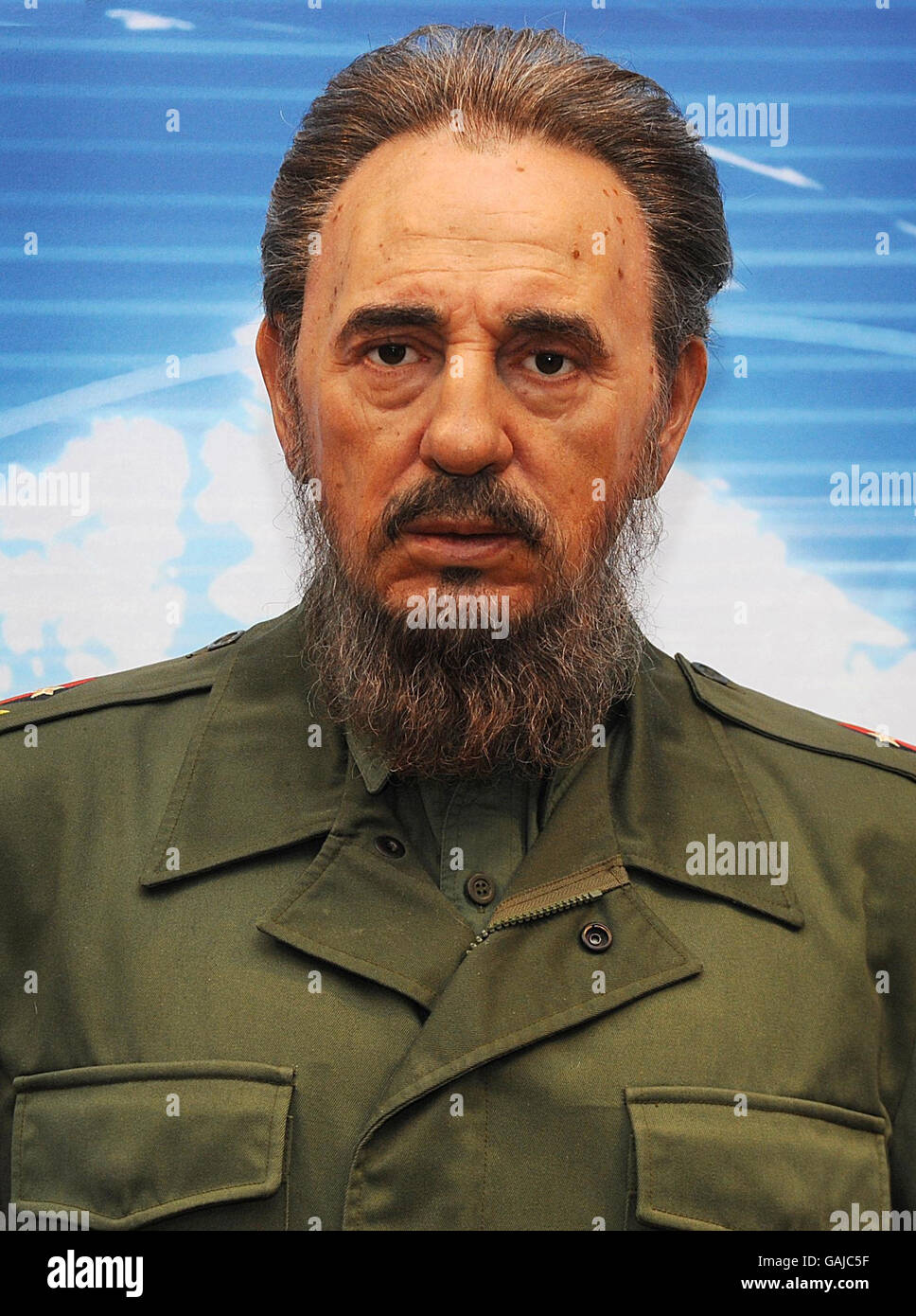 The wax figure of Cuba's ailing leader Fidel Castro, who has announced ...