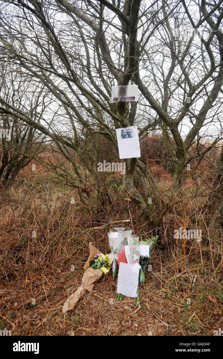 Flowers, messages and photographs in a tribute to dead girl Jenna Parry ...