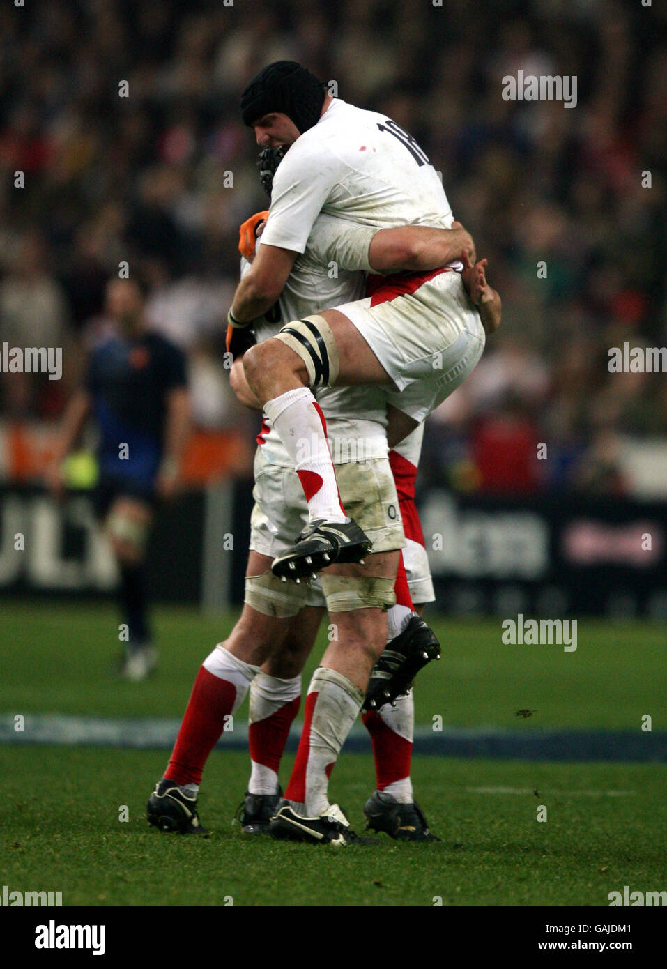 Englands ben kay celebrates at the final whistle hi-res stock ...