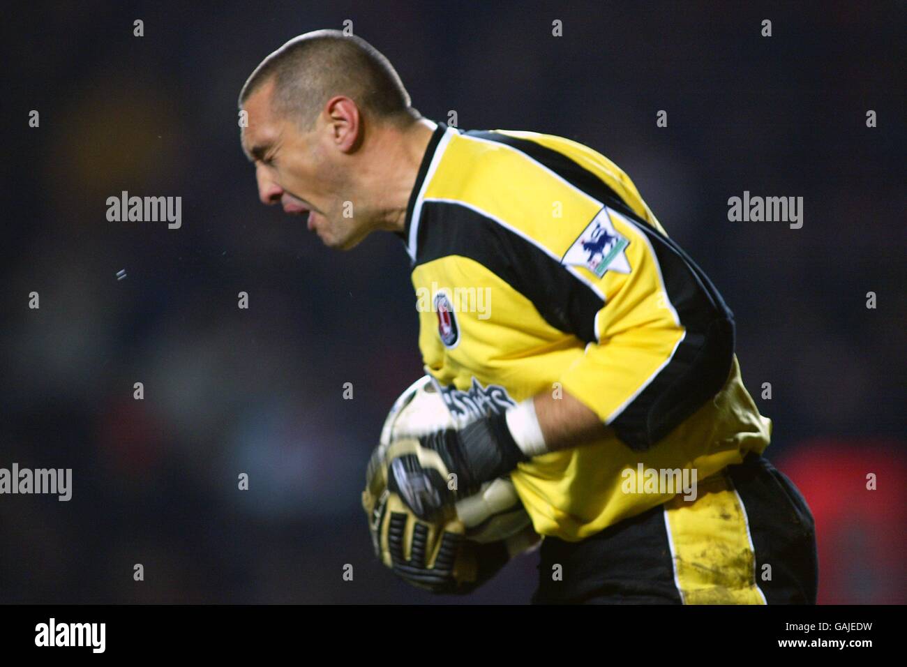 Charlton Athletic's goalkeeper Dean Kiely saves the ball Stock Photo ...