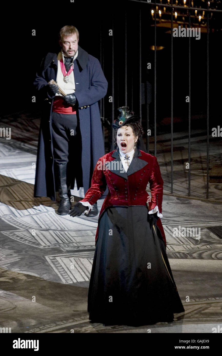 Tosca Photocall - London. A full dress rehearsal of Tosca is staged at ...