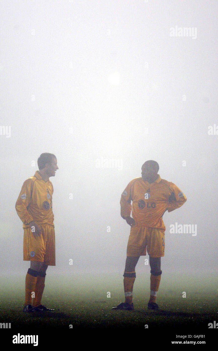 Leicester City's Alan Rogers and Andy Impey struggle to talk to each ...