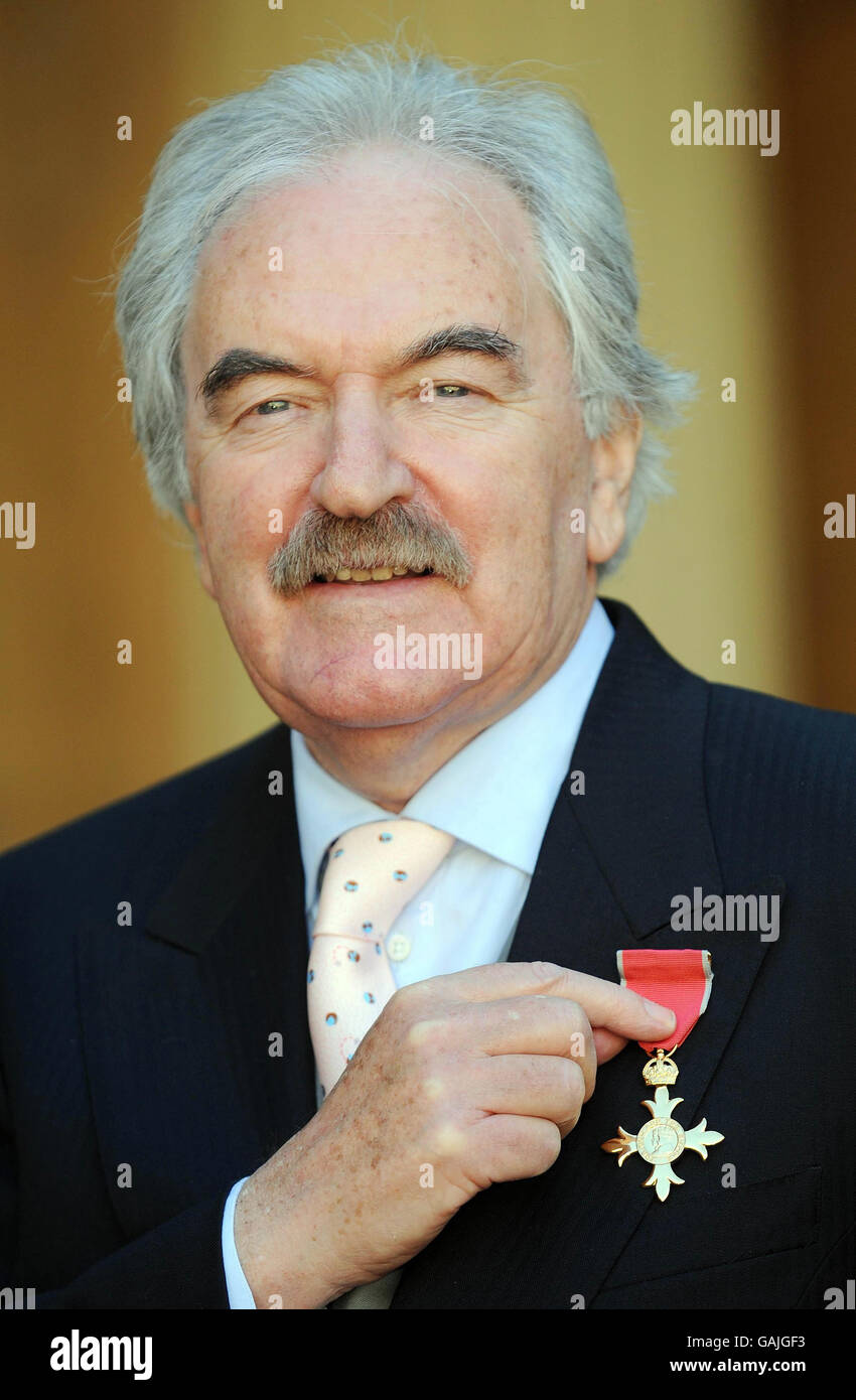 Television presenter Des Lynam after he received his OBE for services ...