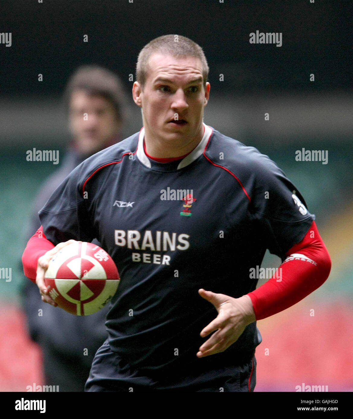 Wales prop gethin jenkins training session millennium stadium hi-res ...