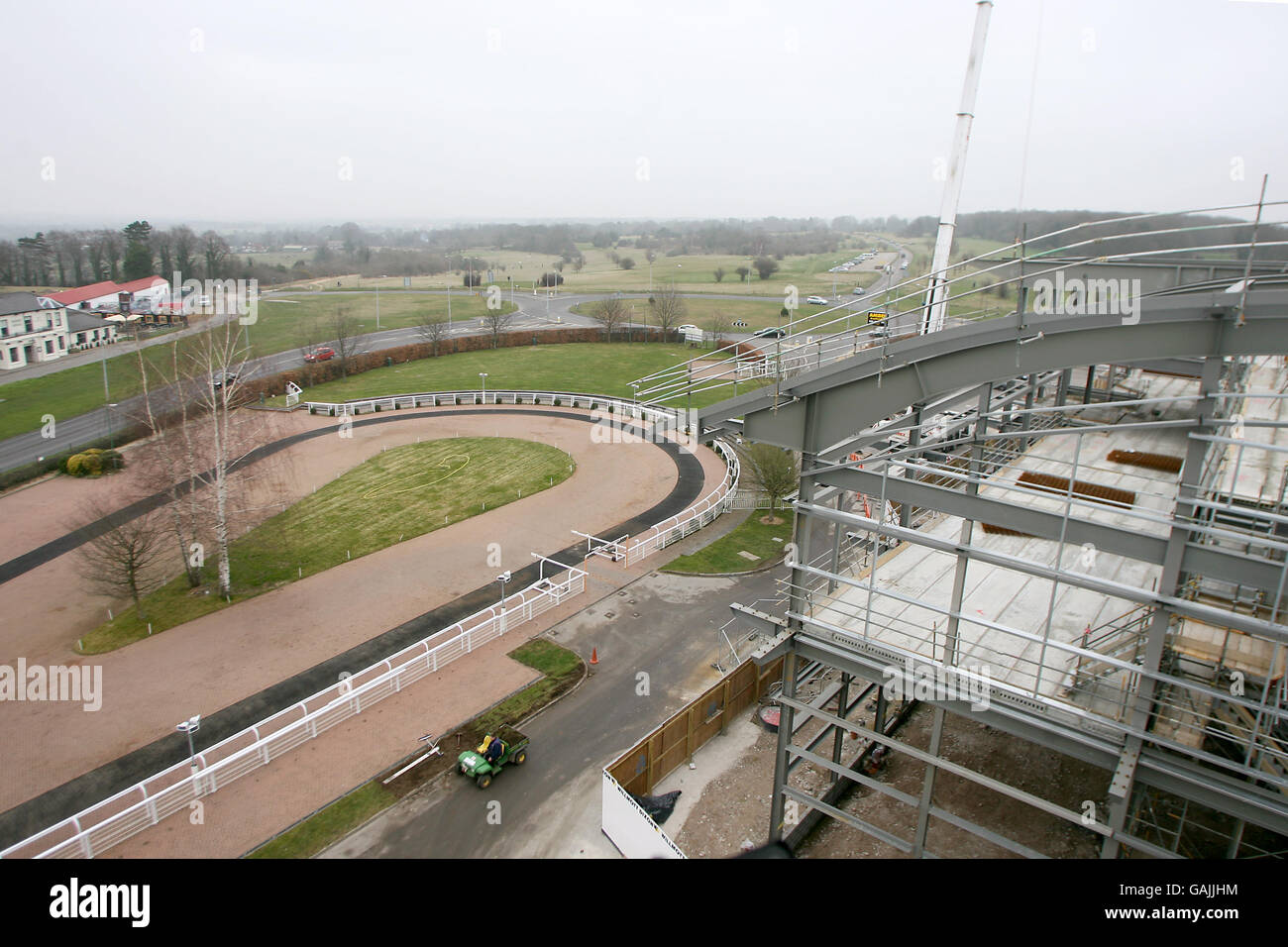 Horse Racing - Grandstand Redevelopment - Epsom Downs Racecourse Stock ...