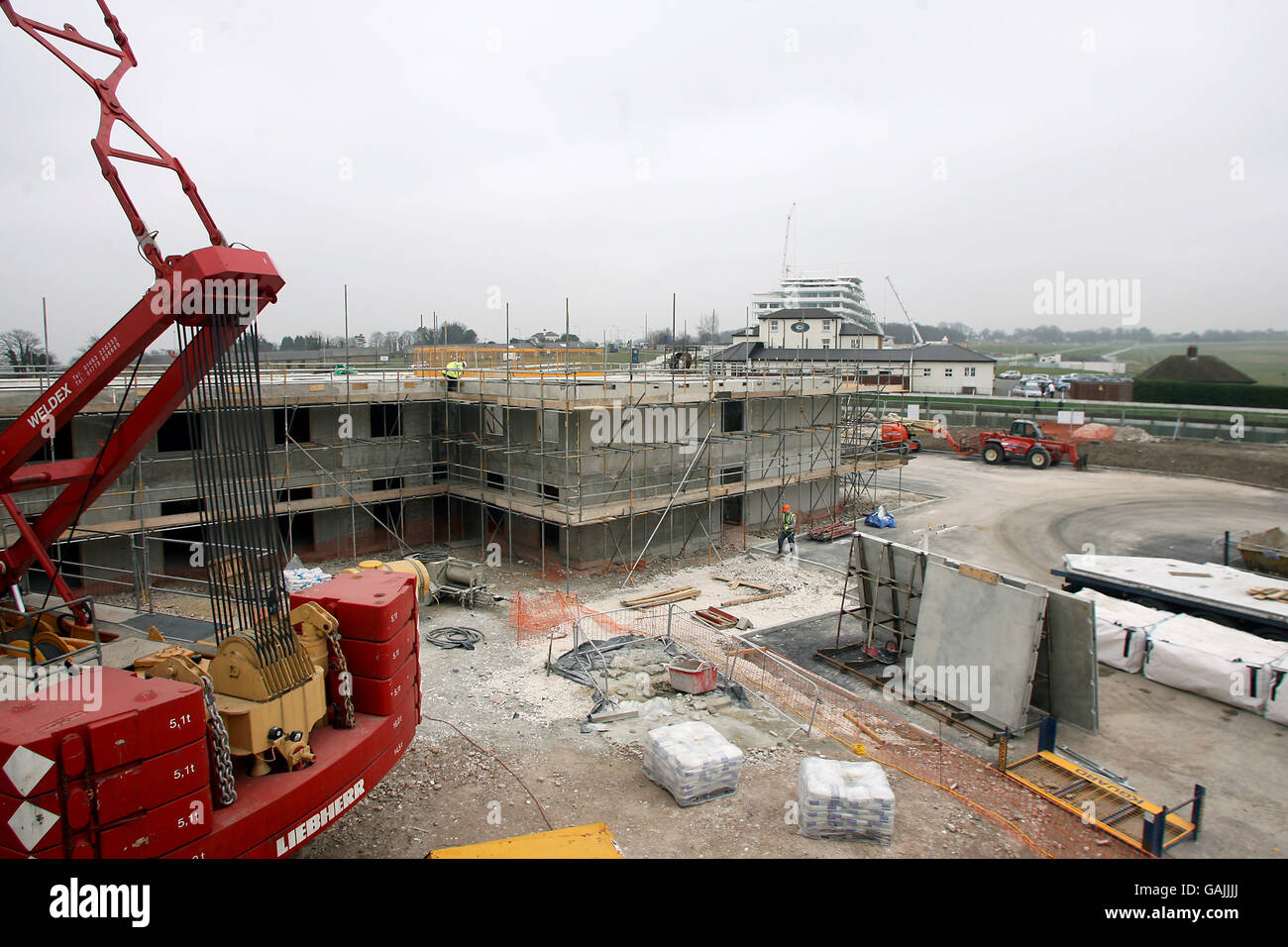 Redevelopment of the Old Paddock at Epsom Downs Racecourse Stock Photo ...