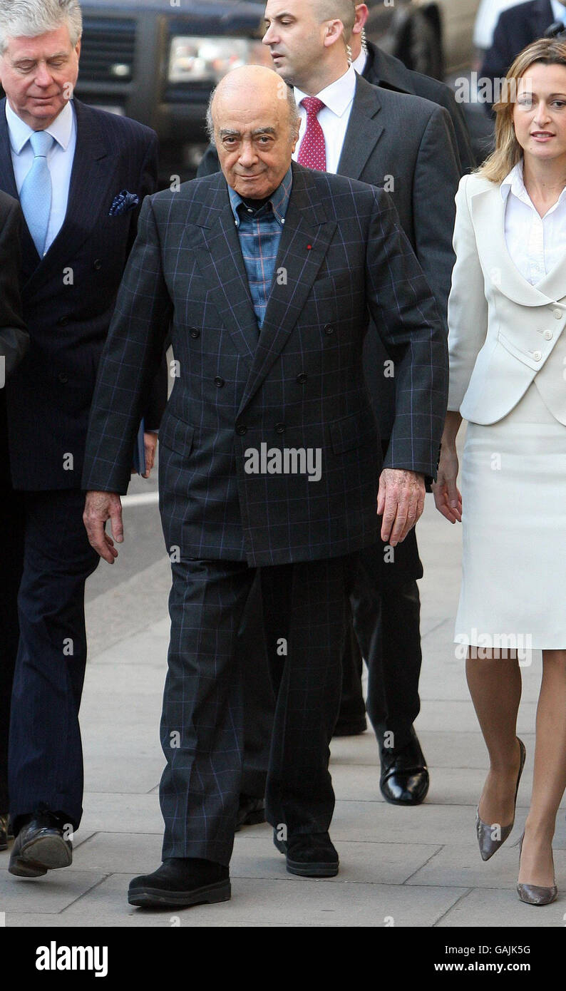Mohammed Al Fayed at Diana inquest Stock Photo - Alamy