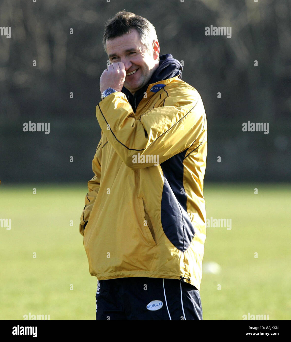 Scotland coach Frank Hadden during a training session at Murrayfield ...