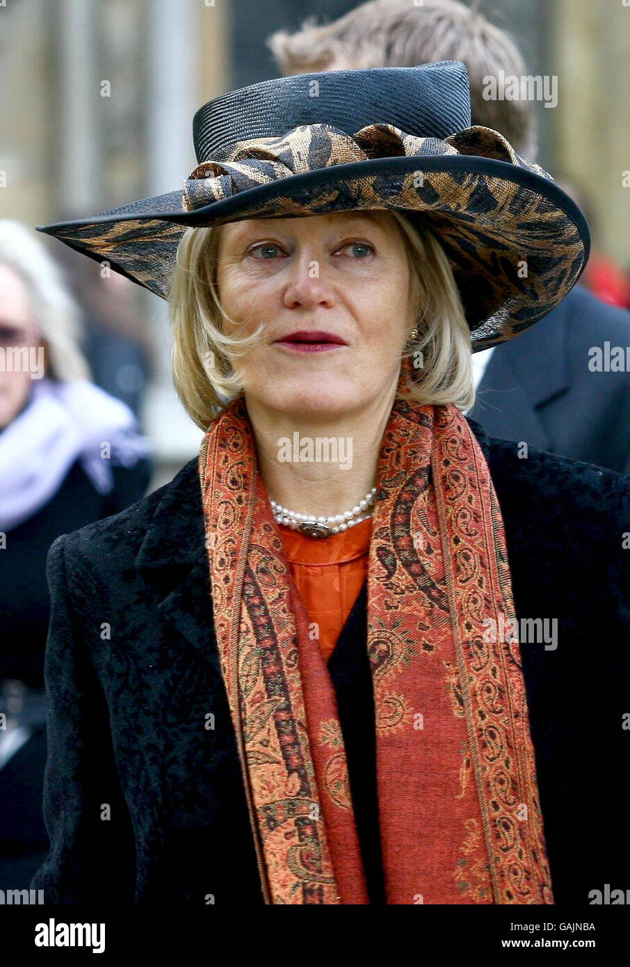 Lady sarah biffen arrives at st margarets church in westminster hi-res ...