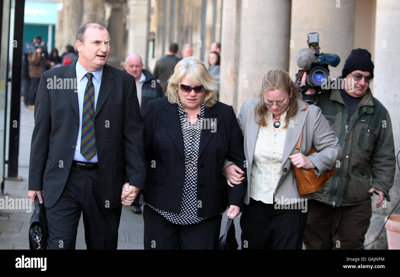 Sally Veck (centre) with her sister Louise Symes and an Army family ...