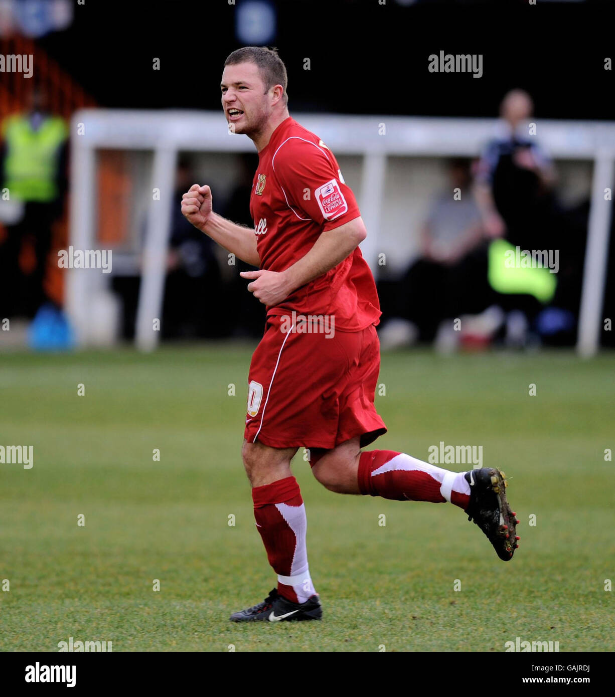 Milton Keynes Dons' Alan Navarro celebrates after scoring the first ...