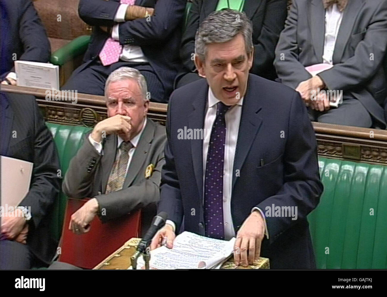 Britains prime minister gordon brown in the house of commons hi-res ...