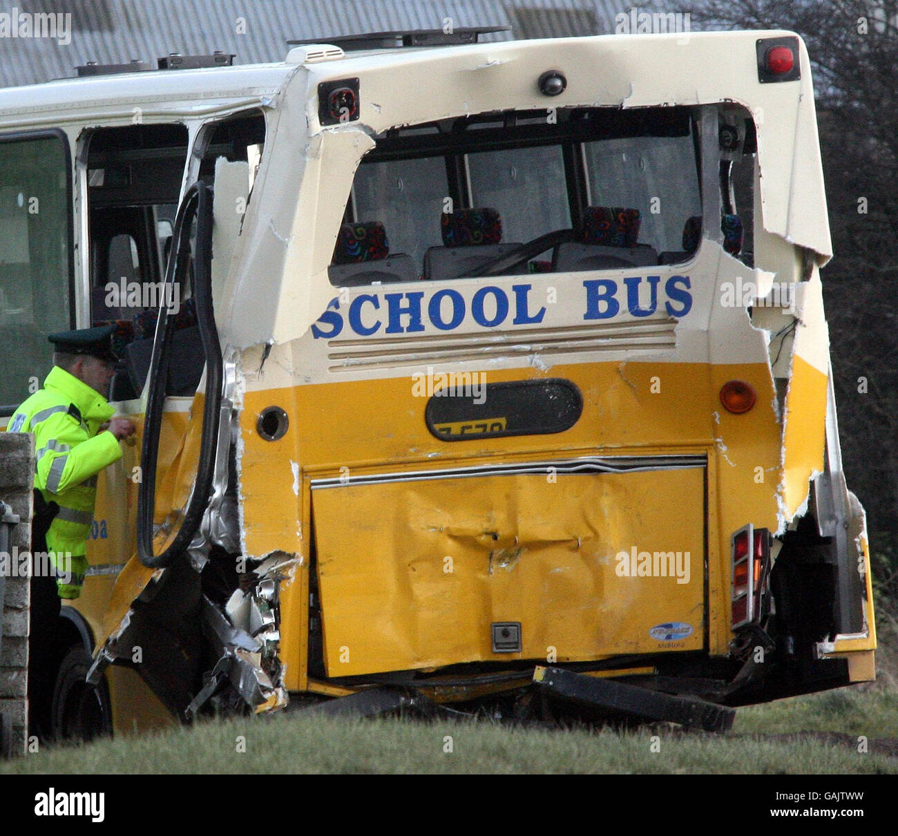 Scene on the Ballygawley to Dungannon road in Co Tyrone where a teenage ...
