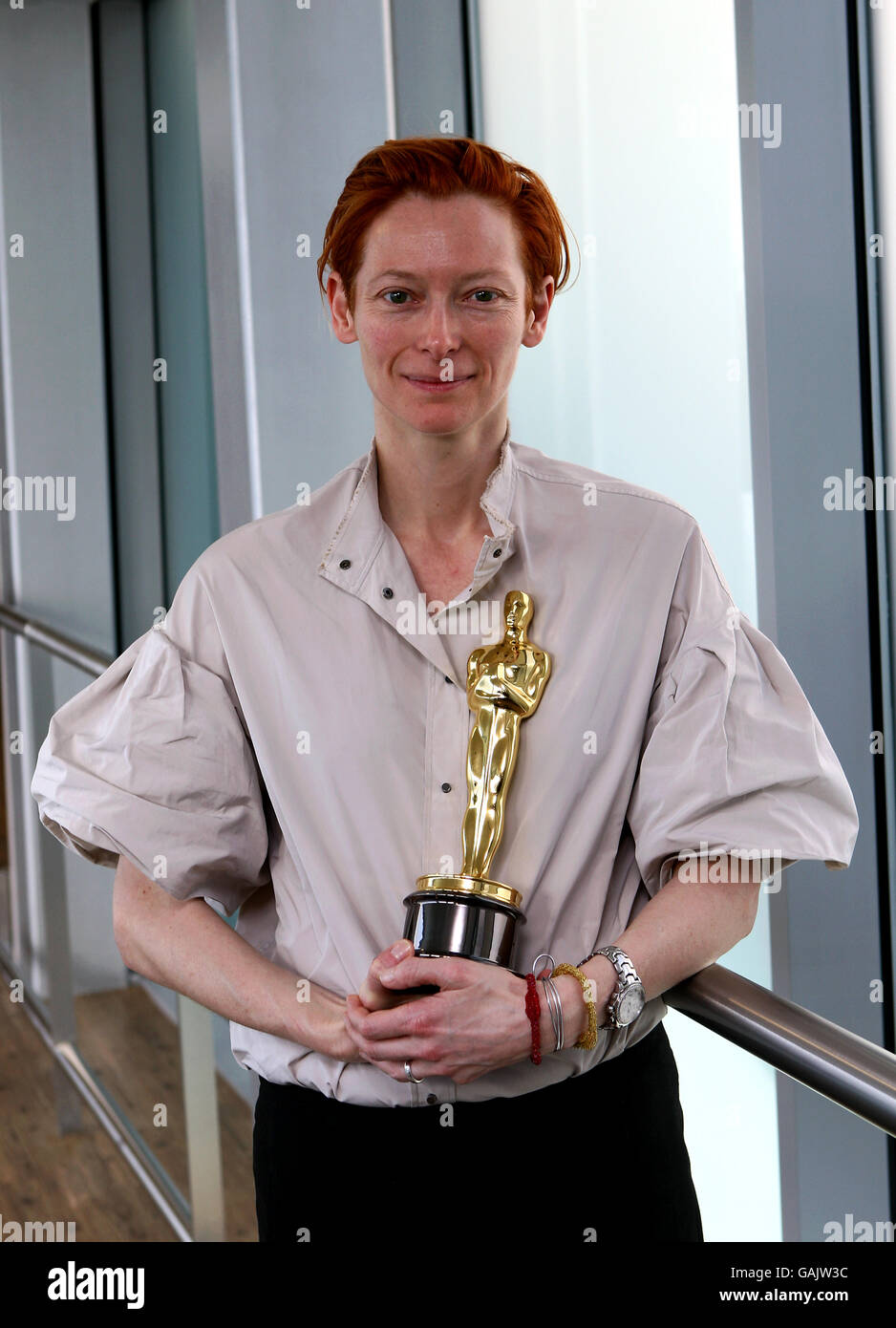Tilda Swinton - winner of the Best Supporting Actress award at the ...