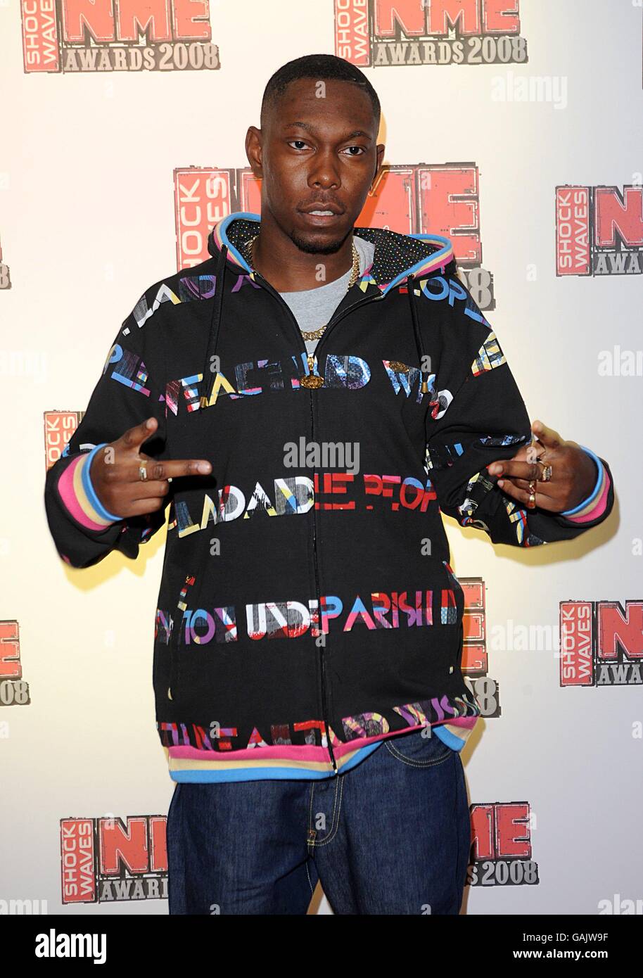 Shockwaves NME Awards 2008 - London. Dizzee Rascal arrives for the Shockwaves NME Awards 2008 at ...