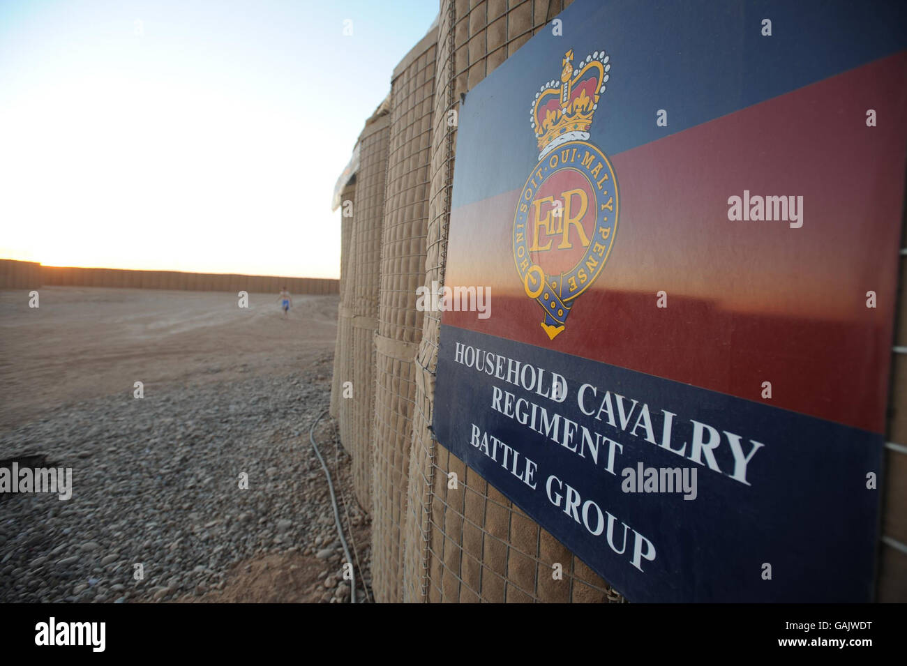 The Household Cavalry's base at FOB (forward operating base) Dwyer in ...