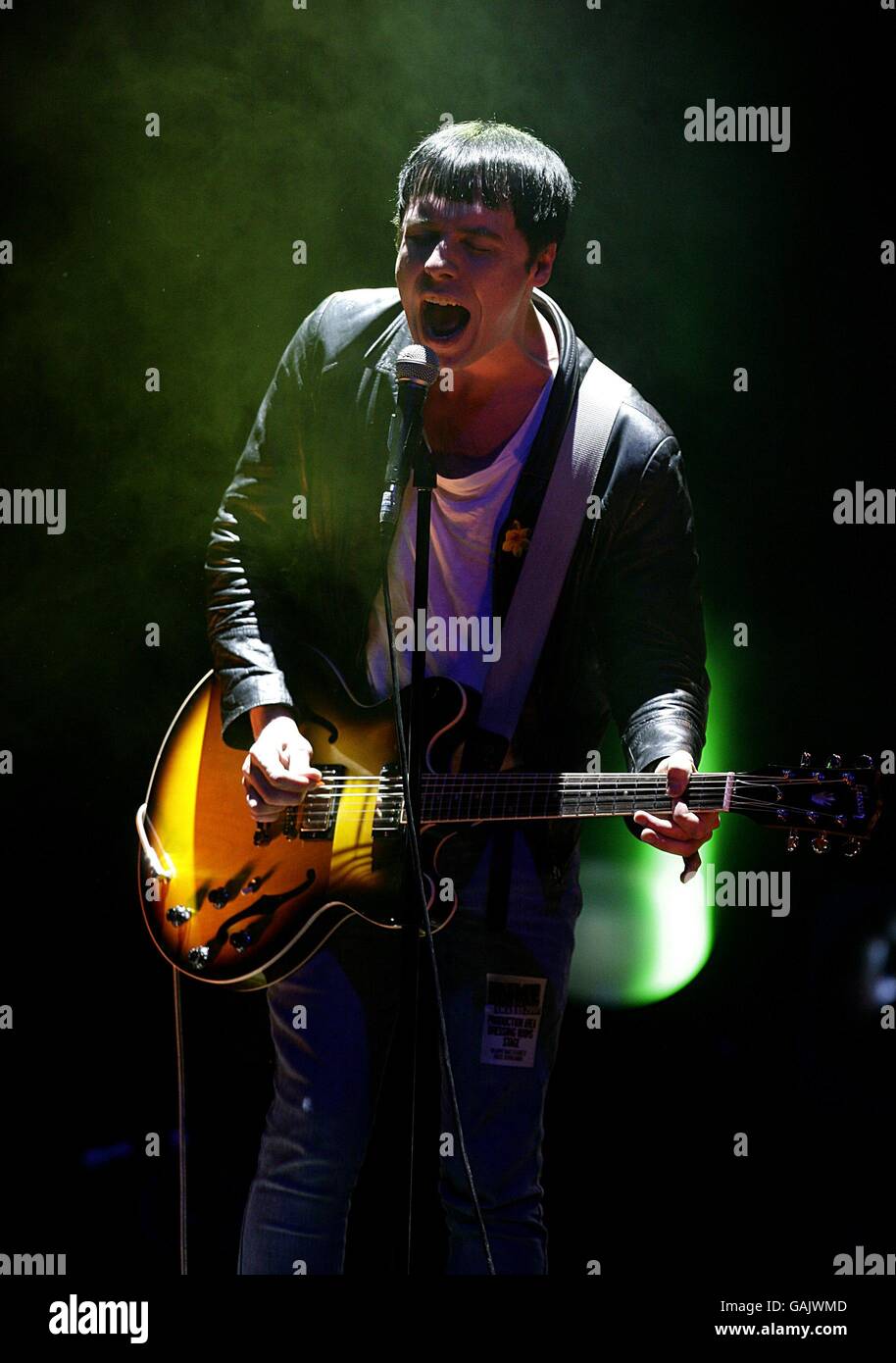 Ryan Jarman of The Cribs on stage during the Shockwaves NME Awards 2008 ...