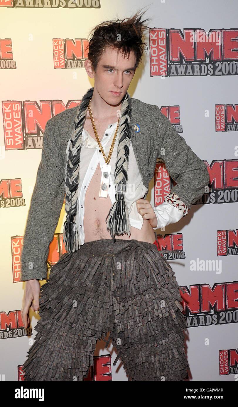 Patrick wolf arrives shockwaves nme awards o arena hi-res stock ...