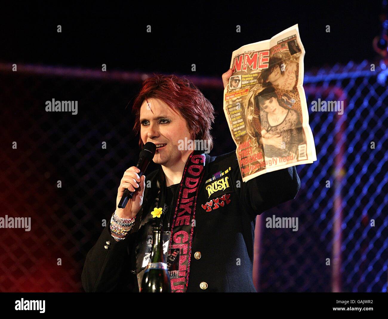 Nicky Wire of The Manic Street Preachers on stage during the Shockwaves ...