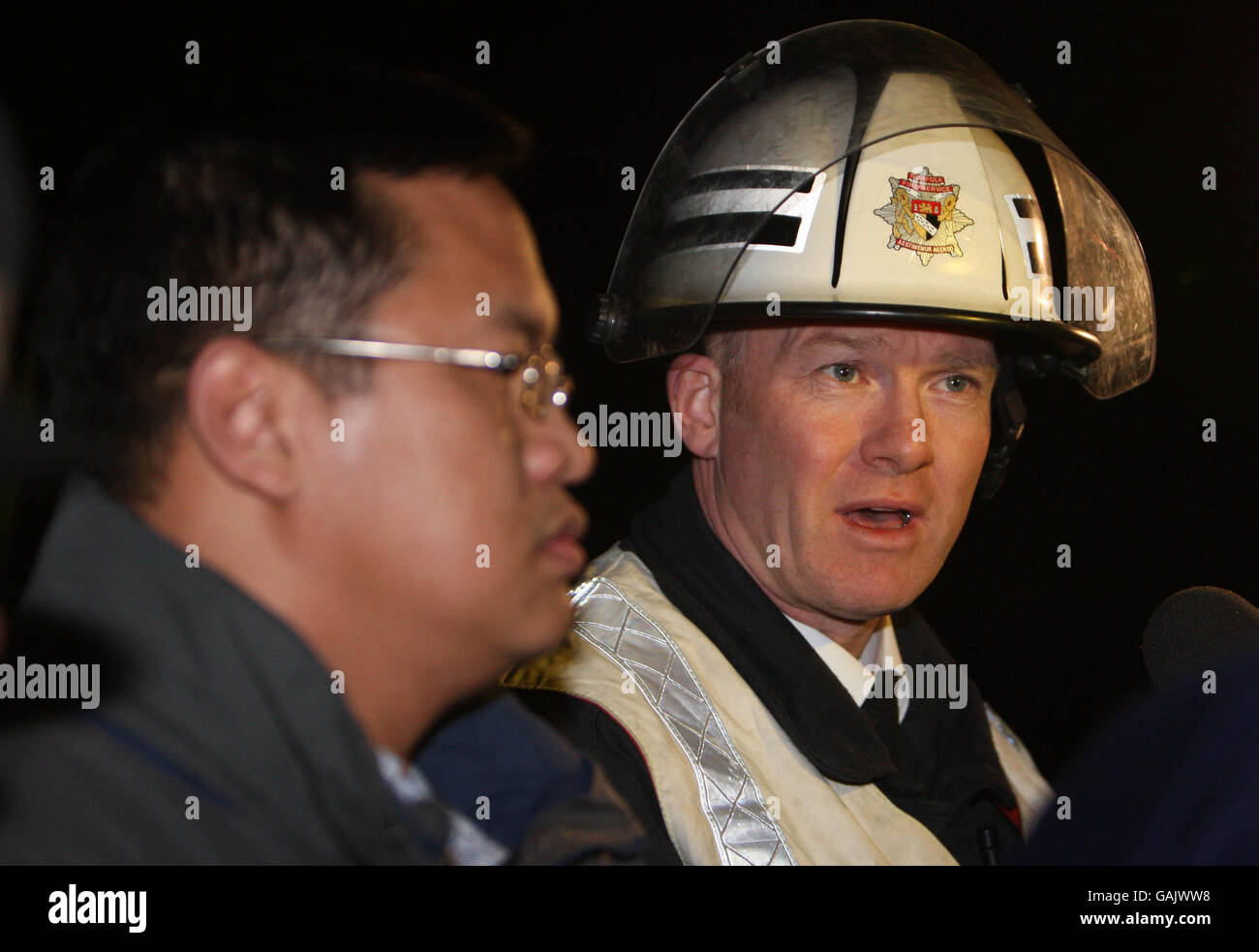 Gas terminal fire Stock Photo - Alamy