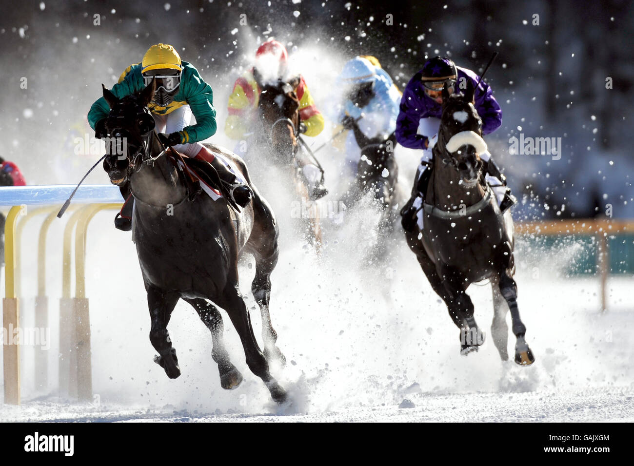 Horse Racing - White Turf - St Moritz Stock Photo - Alamy